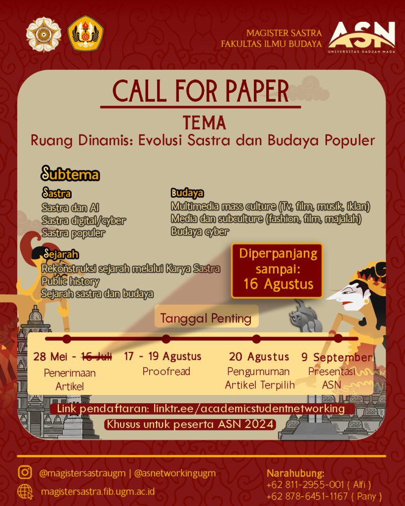 Call For Paper Academic Student Networking – Magister Sastra